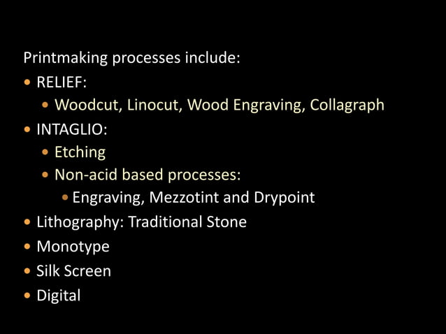 Art Appreciation: Intro to Printmaking | PPTX | Woodworking | Arts and ...