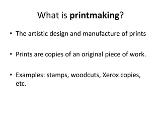 Printmaking and pattern | PPTX