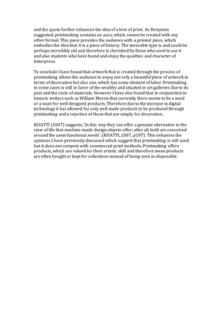 Printmaking essay | DOCX