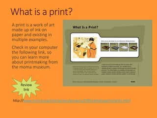 Printmaking Techniques- Review theory | PPT