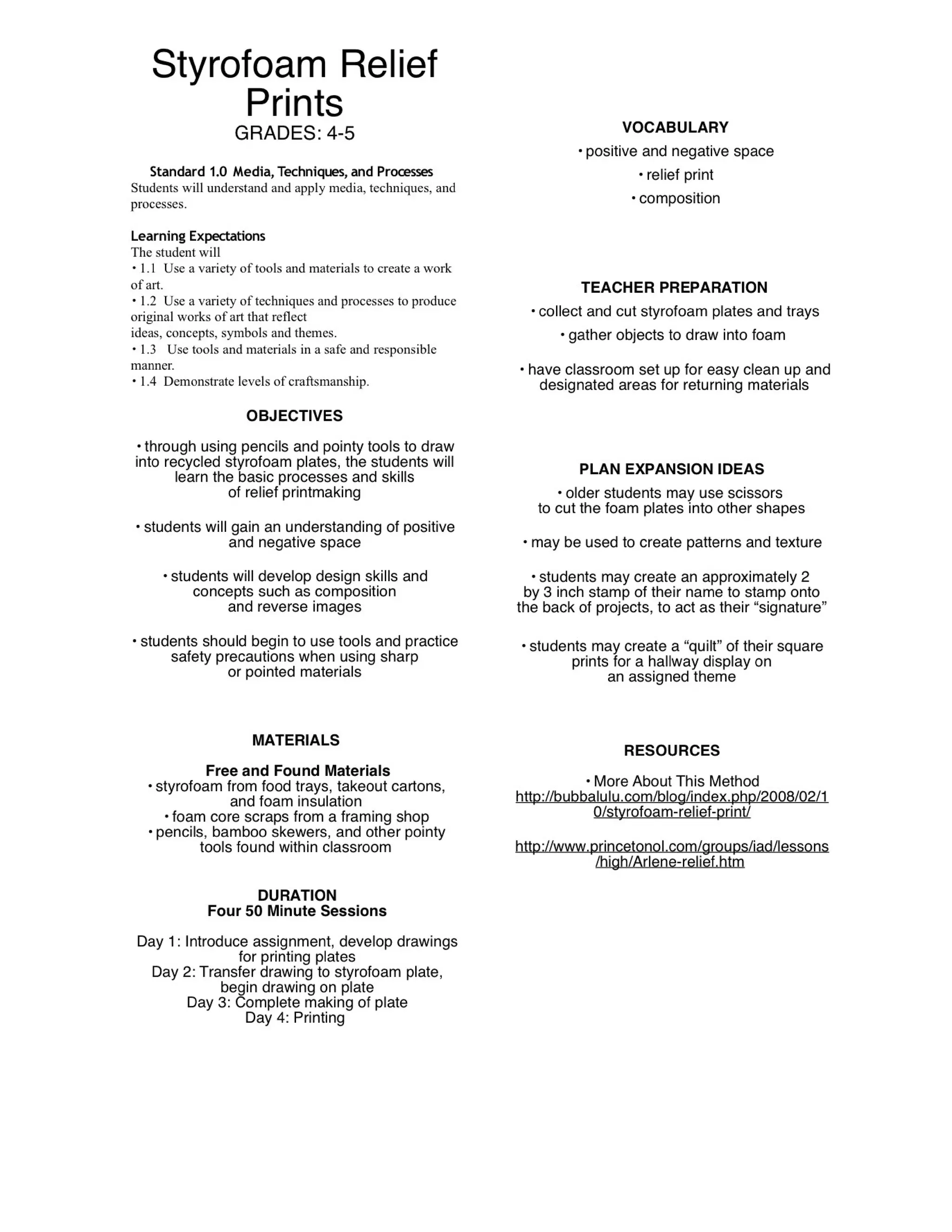 Printmaking on a budget /grabado-a-bajo-costo | PDF