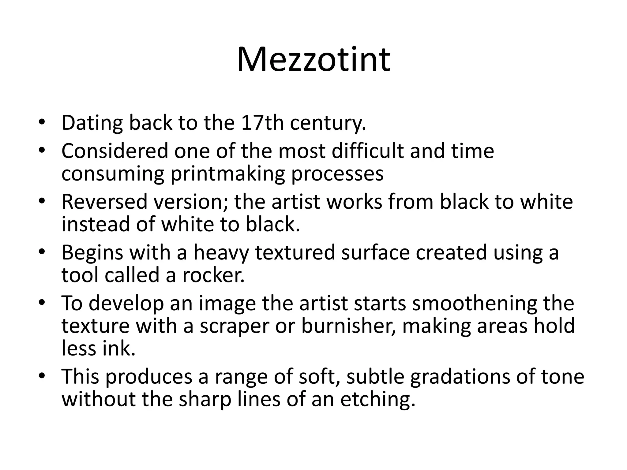 Printmaking techniques | PPTX