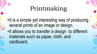 Printmaking with natural objects | PPTX