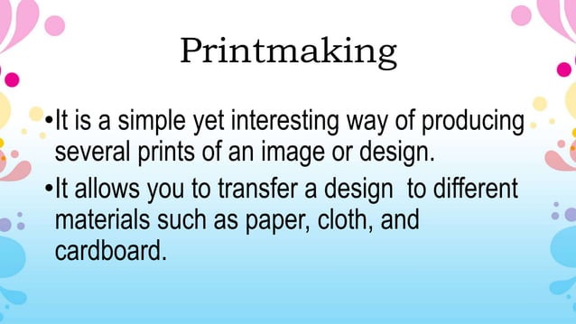 Printmaking with natural objects | PPTX