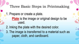 Printmaking with natural objects | PPTX