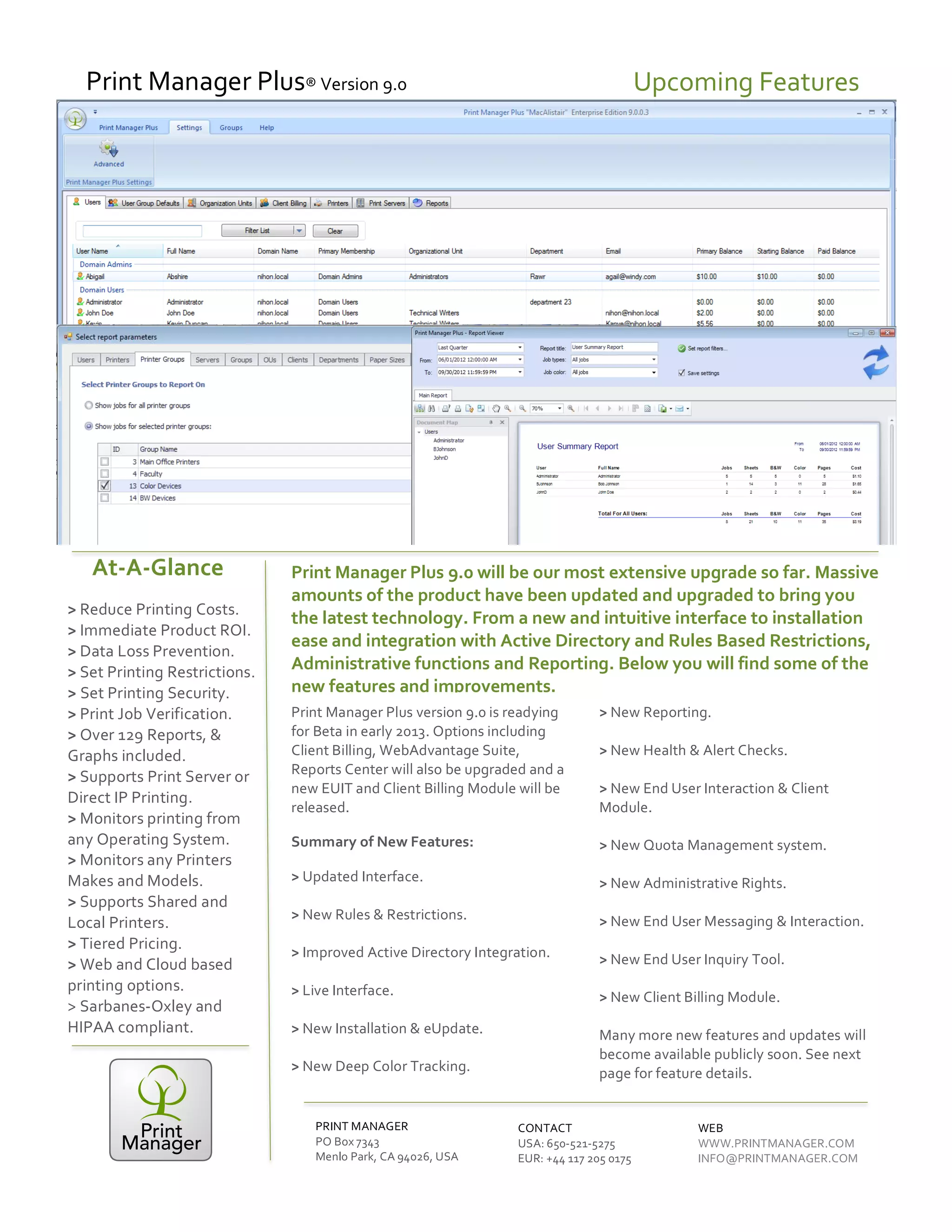 Print manager plus 9 0 whats new | PDF