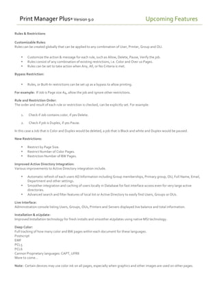 Print manager plus 9 0 whats new | PDF
