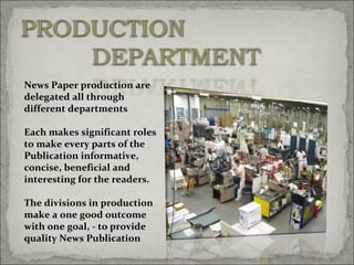 News Paper Production | PPT