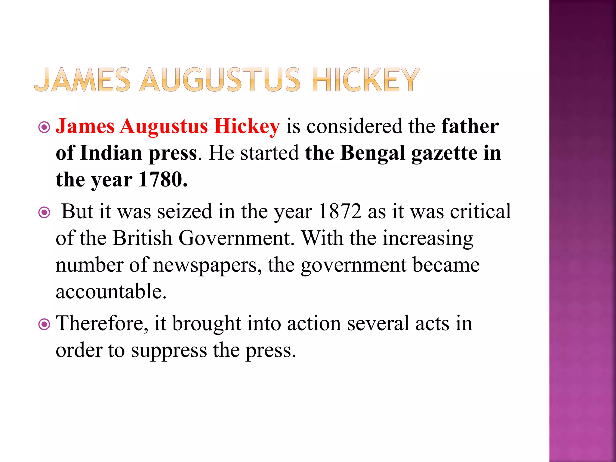 ROLE OF PRINT MEDIA IN FREEDOM STRUGGLE | PPTX