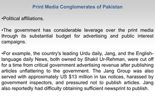Print media in Pakistan | PPTX