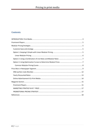 Print media pricing report | PDF