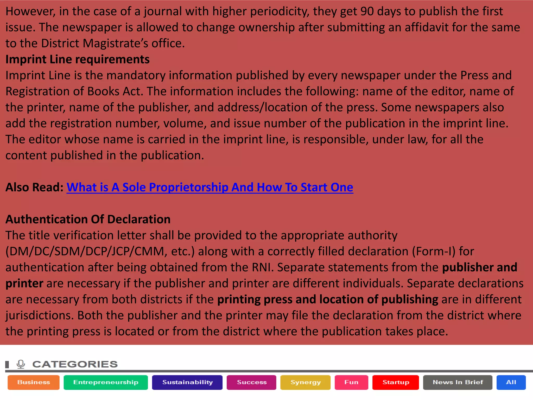 Print Media Registration Process | PPTX