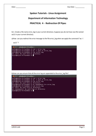 basic linux command (questions) | PDF