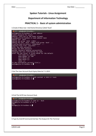 basic linux command (questions) | PDF