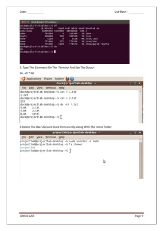 basic linux command (questions) | PDF