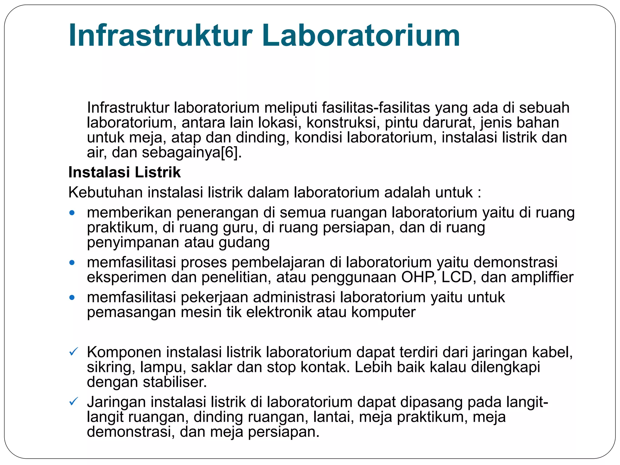 tata letak / layout LABORATORIUM | PPTX