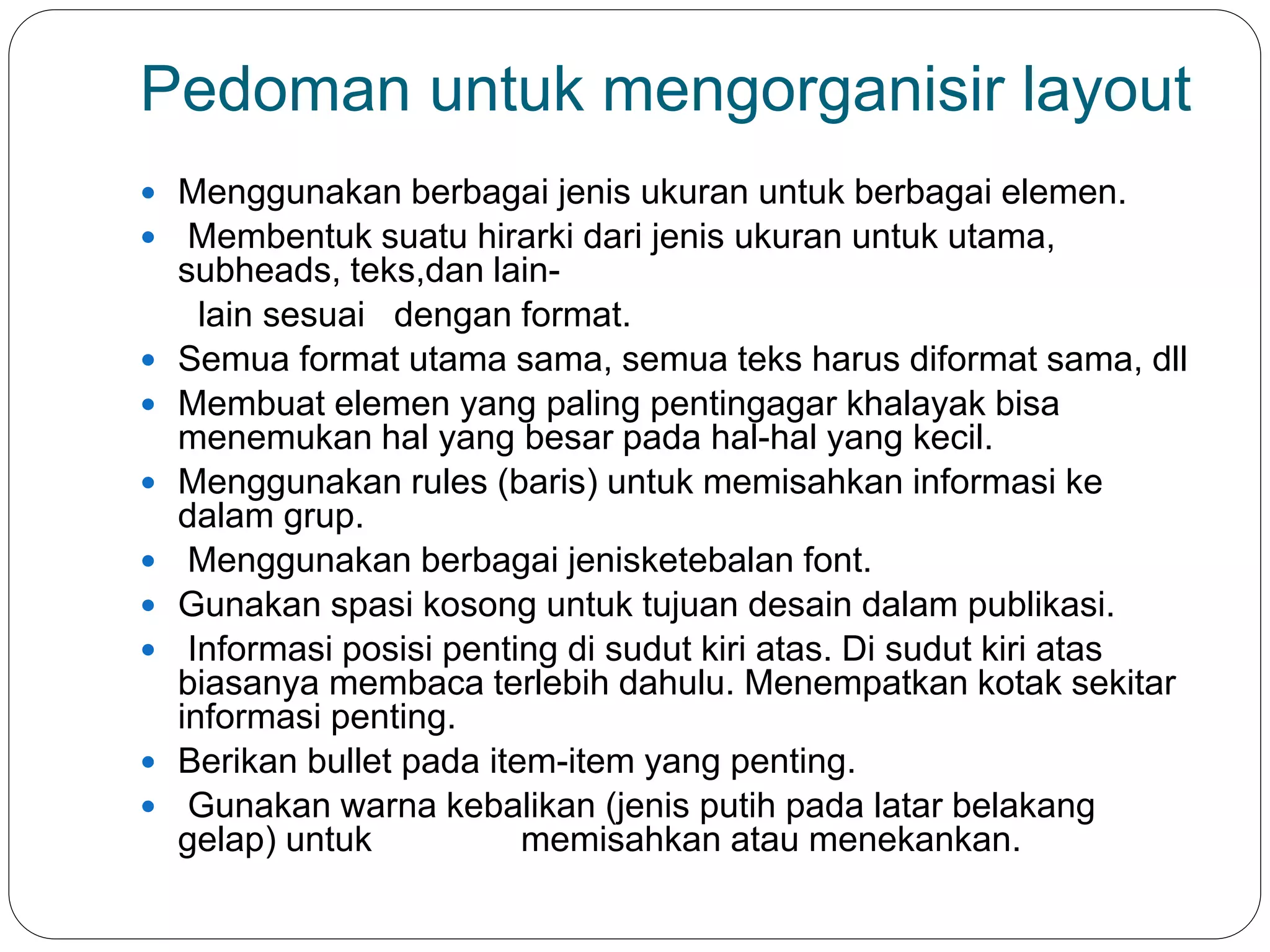 tata letak / layout LABORATORIUM | PPTX