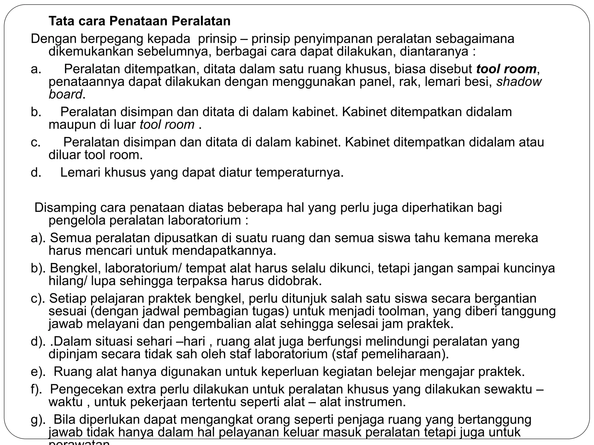 tata letak / layout LABORATORIUM | PPTX