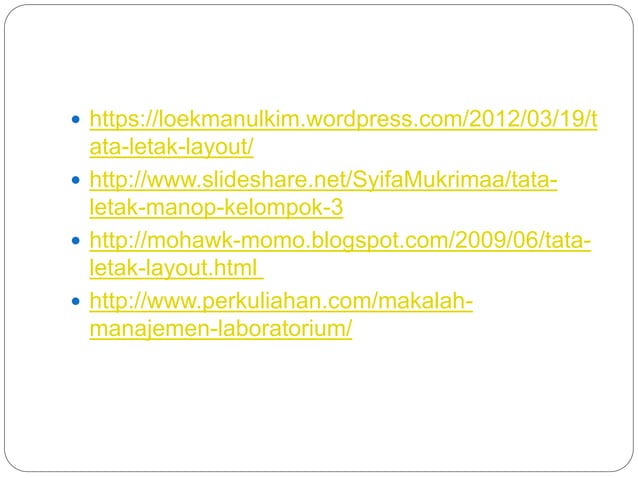 tata letak / layout LABORATORIUM | PPTX