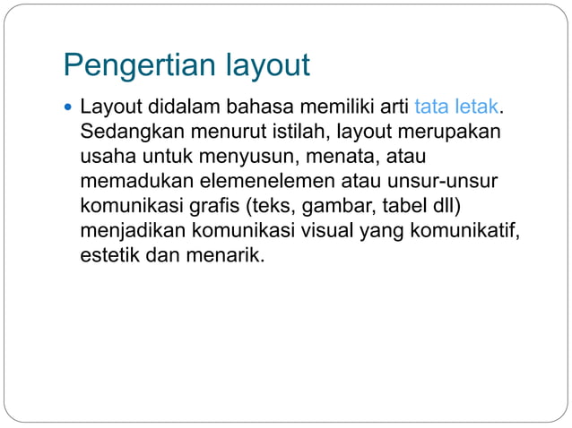 tata letak / layout LABORATORIUM | PPTX