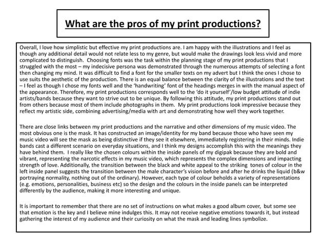Print production draft evaluation | PPTX