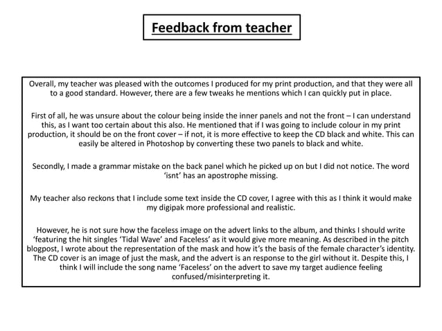 Print production draft evaluation | PPTX