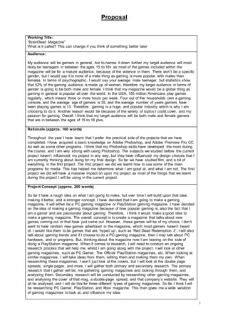 Print project proposal | PDF