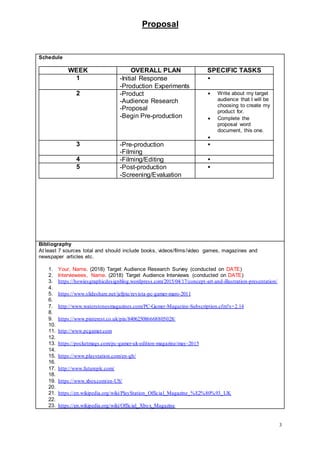 Print project proposal | PDF