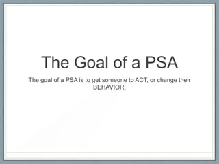 Print Public Service Announecments | PPTX