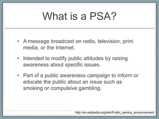 Print Public Service Announecments | PPT