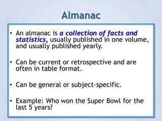 Understanding Print Reference Resources | PPSX