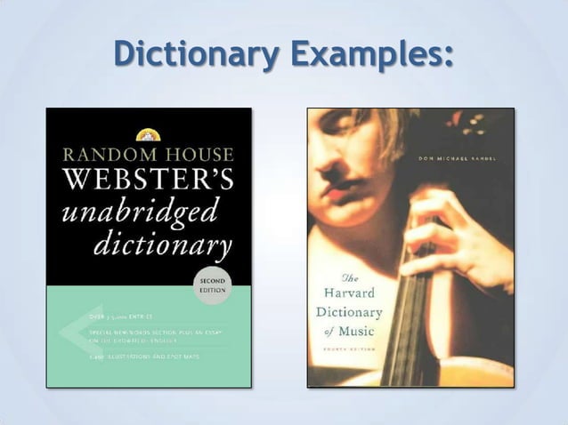 Understanding Print Reference Resources