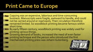 Print Culture & the Modern World part 1 | PPTX