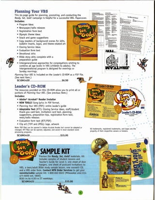 Print Scans: VBS Brochure Ready Set Gold | PDF