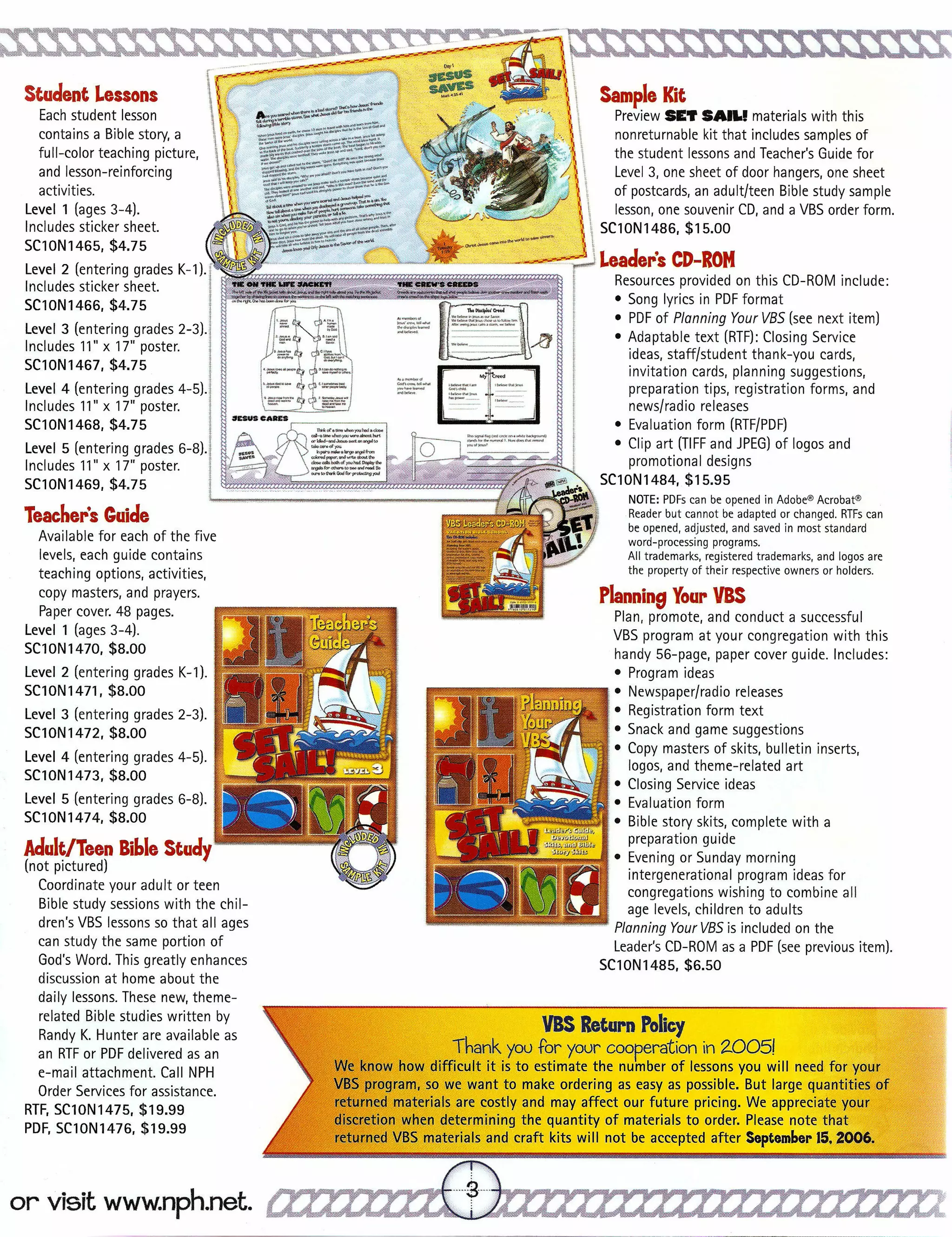 Print Scans: VBS Brochure Set Sail | PDF