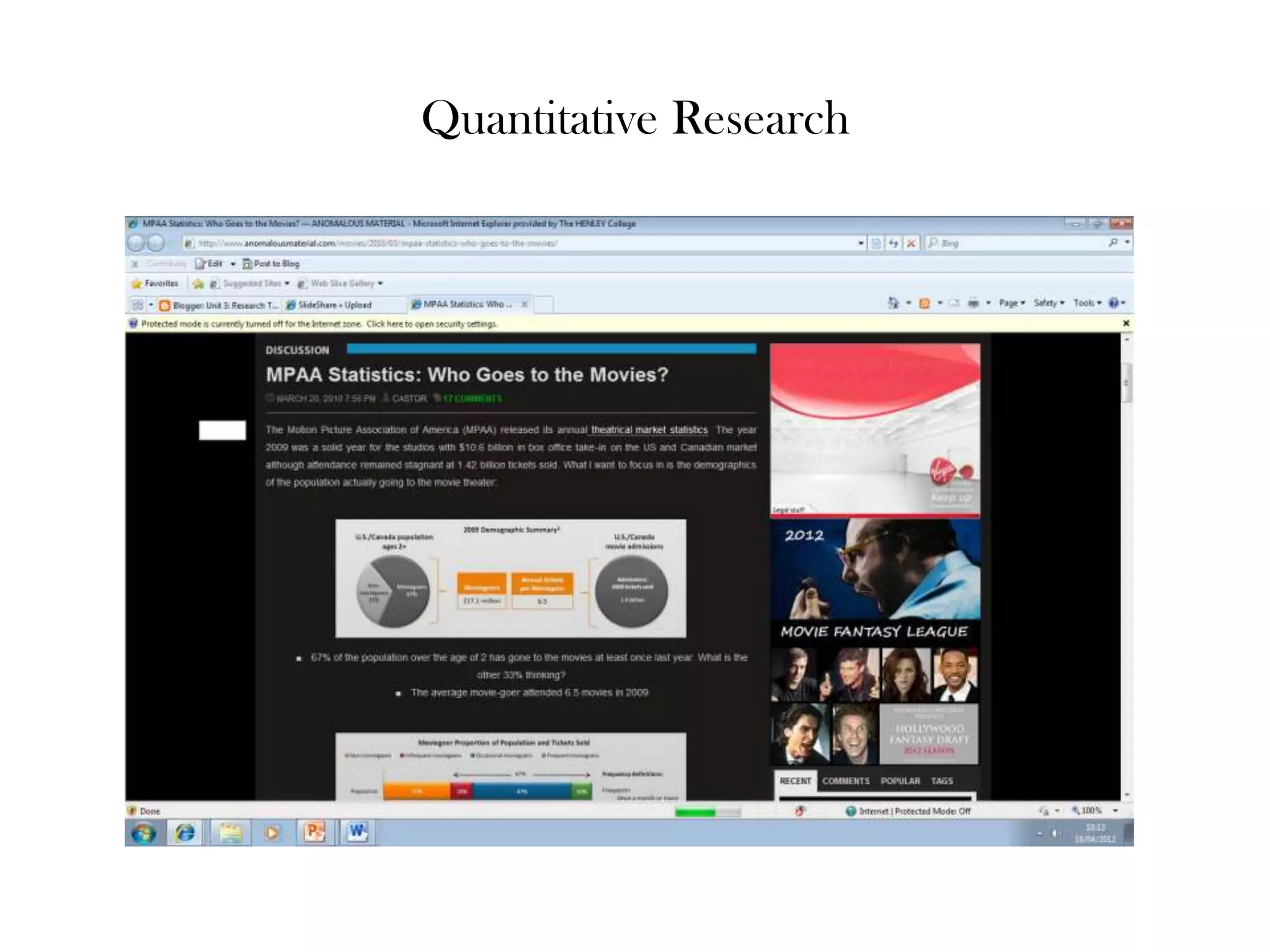 Print Screens of Research | PPTX