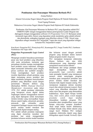 alat pencampur minuman berbasis PLC | DOCX