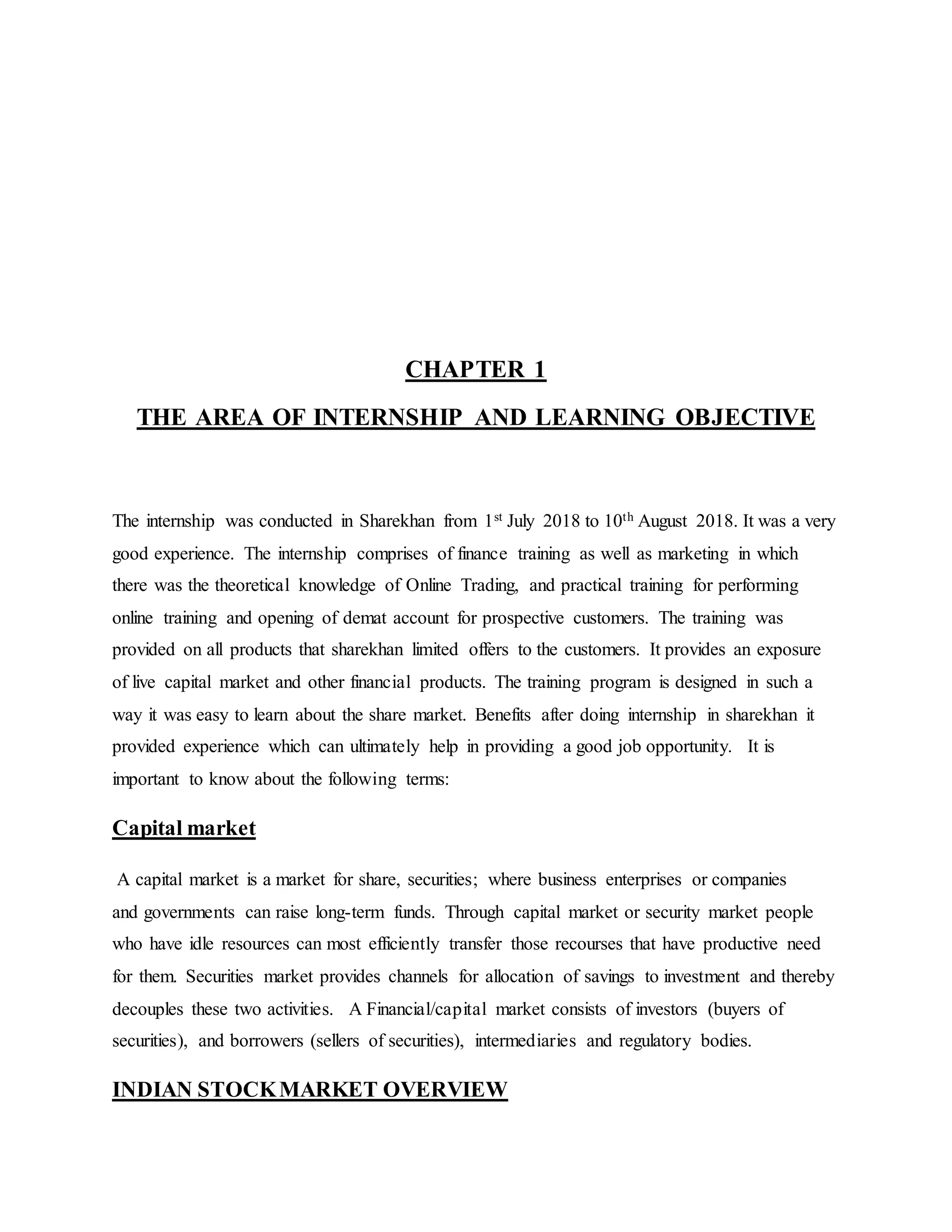 Project report for summer internship | Risk Management and investment ...