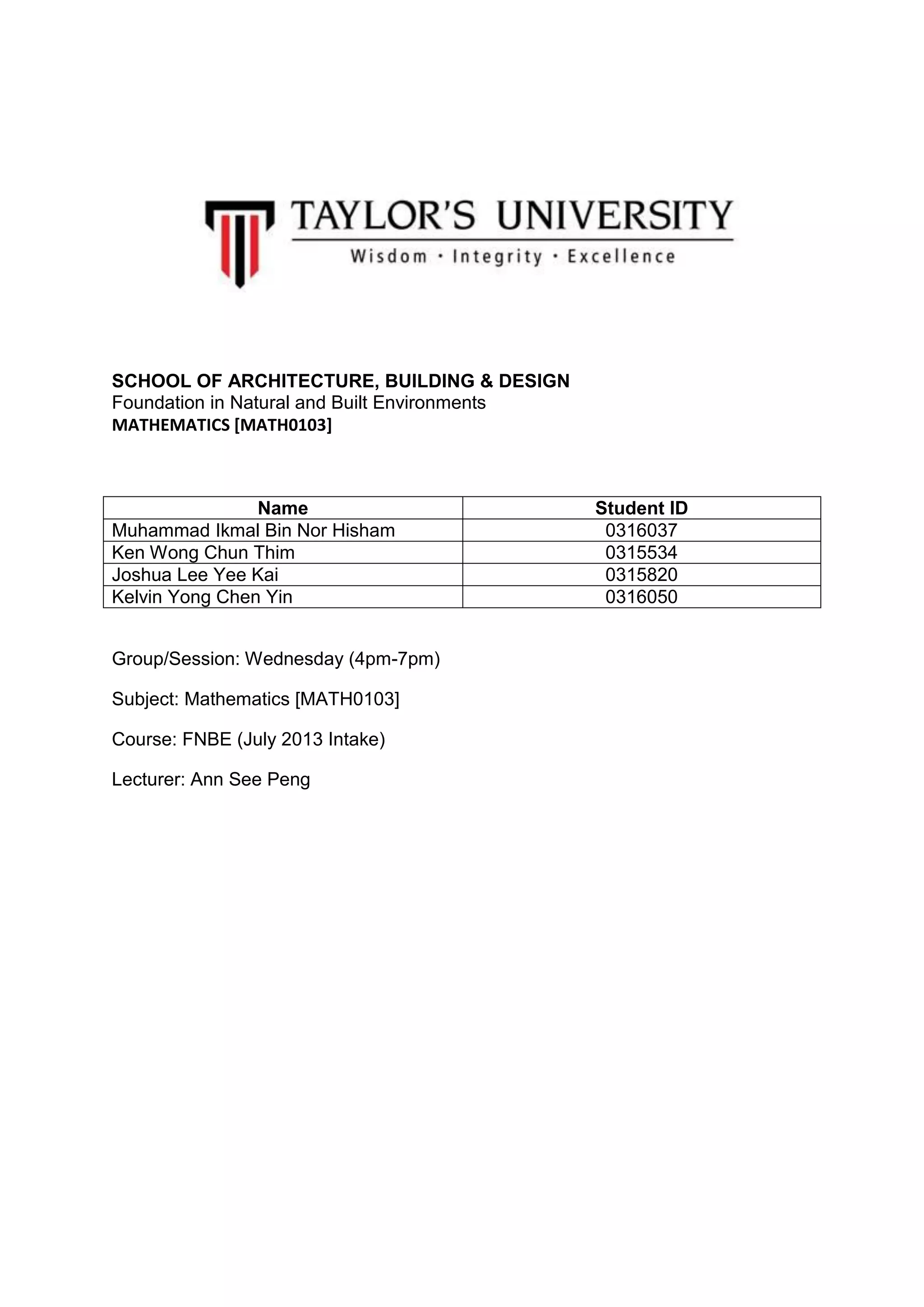 Math Report ( Survey ) | PDF