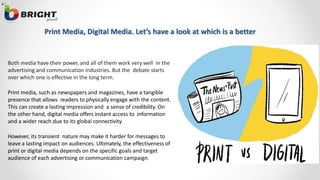 PRINT MEDIA vs DIGITAL MEDIA | PPTX