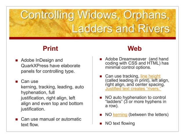 Print vs web | PPTX | Web Design and HTML | Internet