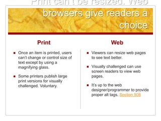 Print vs web | PPTX