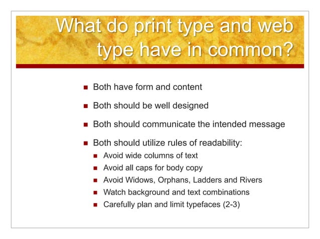 Print vs web | PPTX | Web Design and HTML | Internet