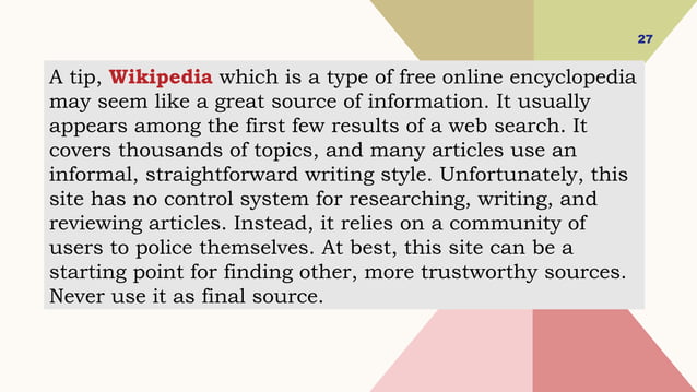 Print sources versus Web Sources, Their types and Examples | PPTX