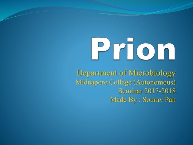 Prion Protein by sourav pan | PPT