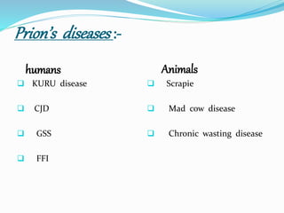 Prion disease | PPTX | Brain and Nervous System Disorders | Diseases ...