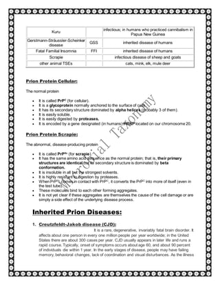 Prion diseases | DOCX