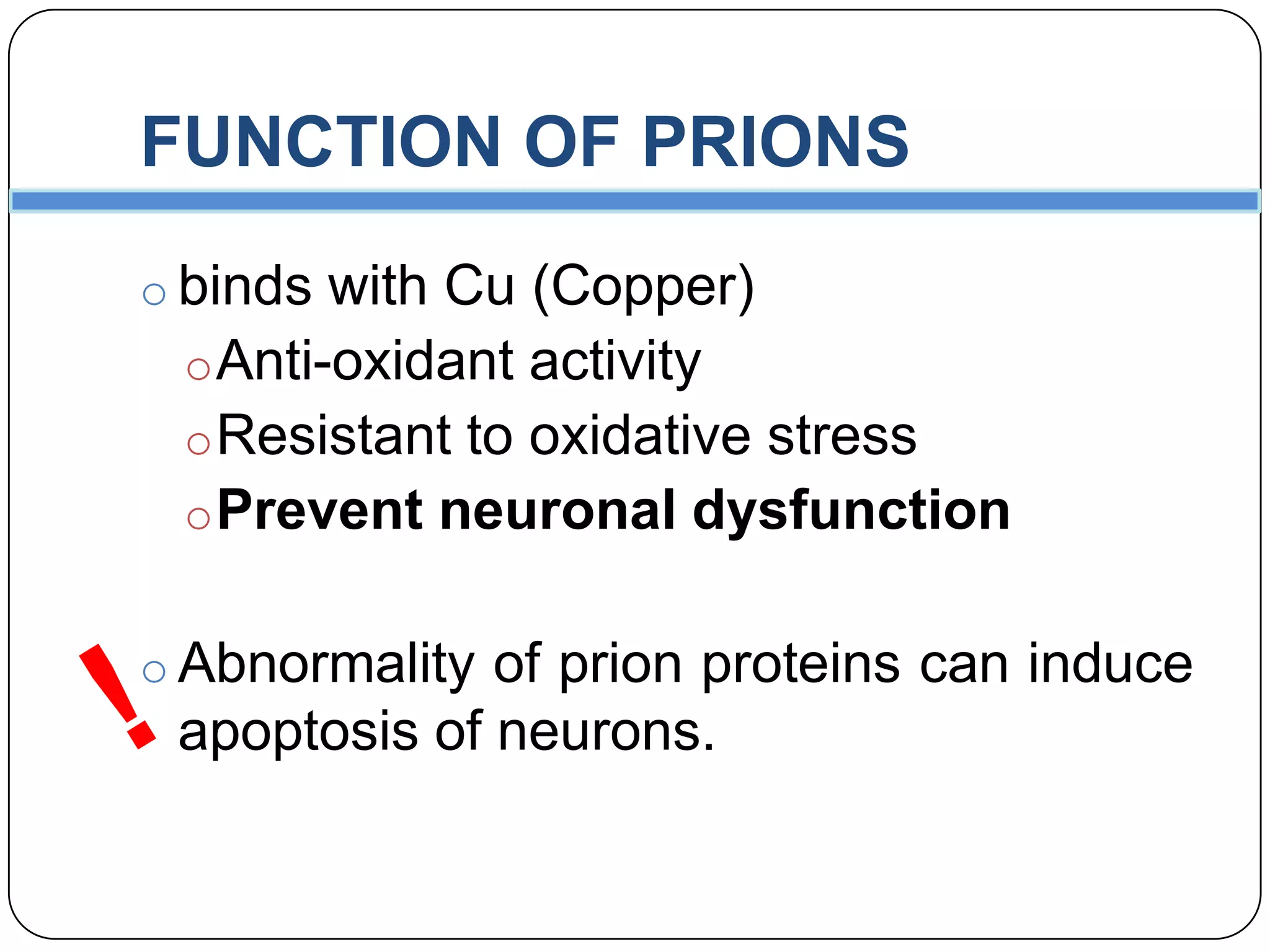 Prions (Infectious Protein) | PPTX