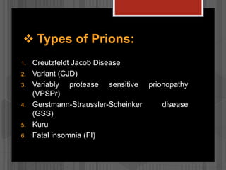 prions,types, disease, prevention and treatment | PPTX