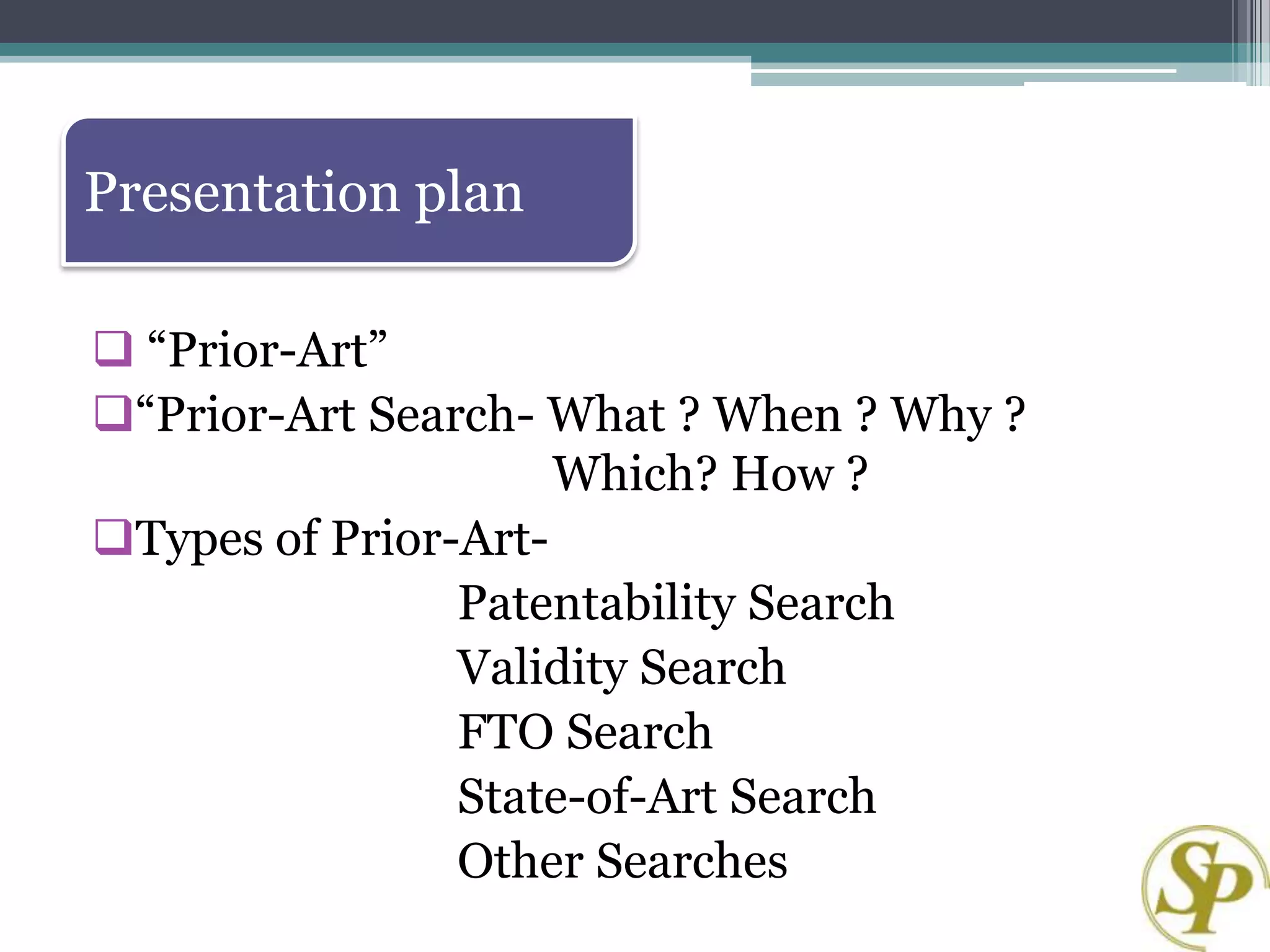 Prior art search - Patent | PPTX